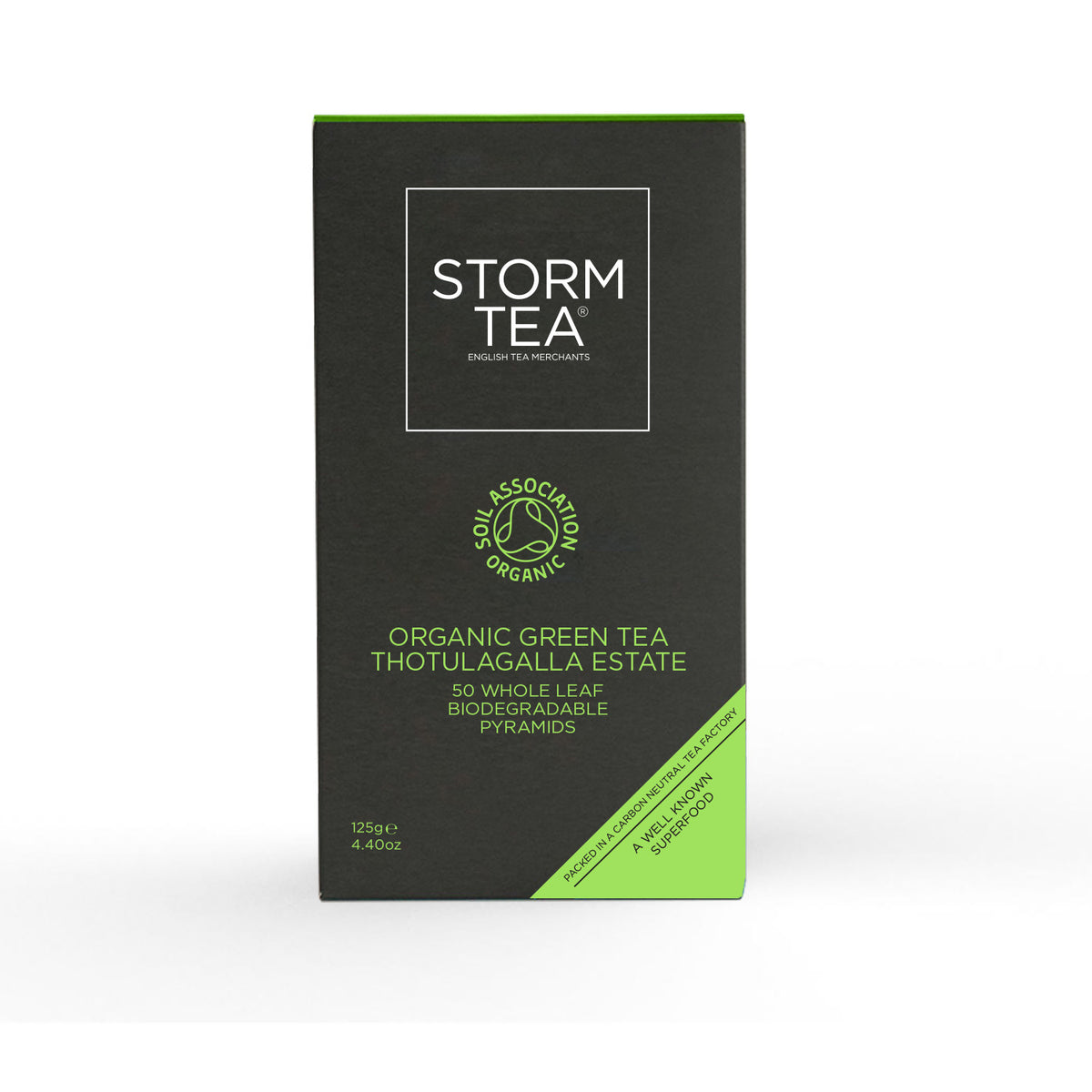 STORM TEA - ORGANIC GREEN TEA x50 BIODEGRADABLE PYRAMIDS– Gold Box ...